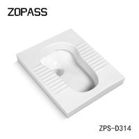 China Hygienic Ceramic Squat Pan Toilet Bowl Modern Design Eco Friendly Gravity Flushing 1 Year Warranty for sale
