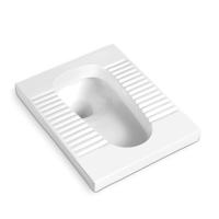 China 485X370X230mm Ceramic Squatting Pan Convenient Gravity Flushing for sale