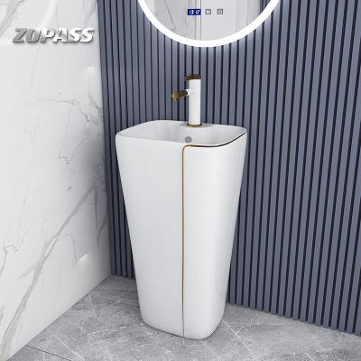 China P Trap S Trap Pedestal Sanitary Ware Basin Floor Standing Hand Wash for sale