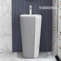 China rectangular Sanitary Ware Basin Pedestal For Bathroom Hotel Home for sale