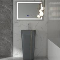 China Luxury Pedestal 12L Sanitary Ware Basin Round Free Standing Sink for sale