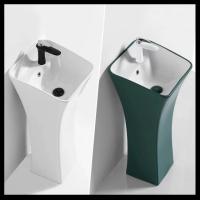 China Bathroom Pedestal Sanitary Ware Basin 12L Free Standing Wash Basin for sale
