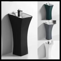 China Bathroom Pedestal Sanitary Ware Basin 12L Free Standing Wash Basin for sale