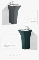 China Bathroom Pedestal Sanitary Ware Basin 12L Free Standing Wash Basin for sale