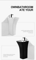 China Bathroom Pedestal Sanitary Ware Basin 12L Free Standing Wash Basin for sale