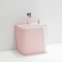 China OEM ODM Colorful Ceramic Mop Sink Single Hole Bathroom Sanitary Ware for sale