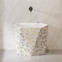 China 440x300x400mm Ceramic Mop Sink Deep Height Porcelain Pet Bathtub for Bathroom for sale