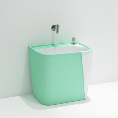 China Single Hole Ceramic Mop Sink Colorful Washroom Deep Height Basins for sale