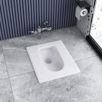 China Gravity Flushing Ceramic Squatting Pan Sanitary Ware Water Closet for sale