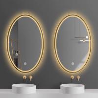 China Round LED Bathroom Mirror with Anti-Fog 3000-6500K Color Temperature Touch Sensor for sale