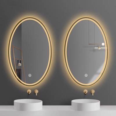 China Round LED Bathroom Mirror with Anti-Fog 3000-6500K Color Temperature Touch Sensor for sale