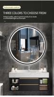 China Round Shape Illuminated LED Bathroom Mirrors Defog With One Button for sale