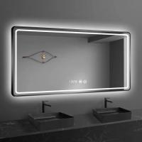 China Wall Mounted LED Bathroom Mirrors Defogging Screen For TV Shopping for sale
