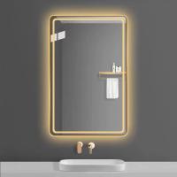 China Custom Rectangular Frameless Backlit LED Bathroom Mirror with Smart Anti-Fog 3 Colors for sale