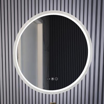 China Smart Round LED Bathroom Mirrors Hotel Vanity With Touch Control Light for sale
