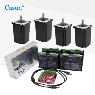 China Casun 2 Phase Nema 23 hybrid stepper motor 60x60x100mm 4N.m high torque 4.0A with 4 axis / 3axis  for CNC for Engraving machine for sale