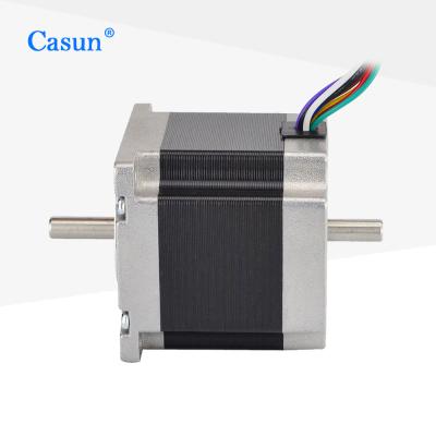 China Dual Shaft 1.8 Degree 4 Phase 1.26N.m DC NEMA 23 Hybrid Stepper Motor CNC Robot for sale