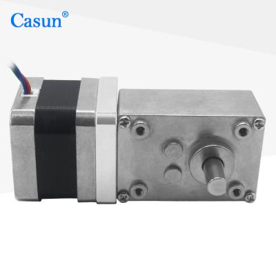 China Casun Nema 17 Hybrid Stepper Motor with Worm gear reducer 270mN.m 2.93V 36/1 Ratio for sale
