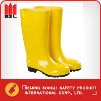 China SLS-ZY004YB Industrial Rain Boots EN ISO 20345 Certified 400mm Height PVC Safety Footwear EU 36-47 for sale