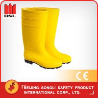 China SLS-ZY001YB Industrial Rain Boots EN ISO 20345 Certified 400mm Height PVC Construction EU 36-47 for sale