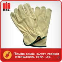 China SLG-CA503KT Cow Grain Leather Safety Gloves - 10.5 Inch Length, Keystone Cuff, White Color (S-XL) for sale