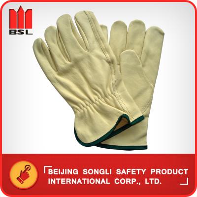 China SLG-CA503KT Cow Grain Leather Safety Gloves - 10.5 Inch Length, Keystone Cuff, White Color (S-XL) for sale