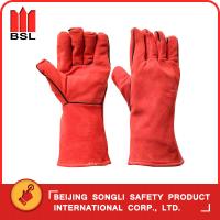 China SLG-SMT-24A goat split leather welding gloves for sale