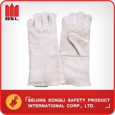 China Cow Split Leather Welding Gloves 14 Inch Length CE Certified SLG-402G for sale