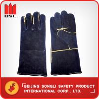 China SLG-HD8020-R4 cow split leather welding gloves for sale