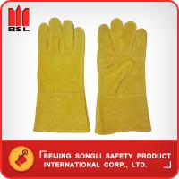 China SLG-HD8020-R4 cow split leather welding gloves for sale