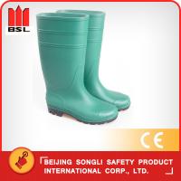 China SLS-ZY001YB Industrial Rain Boots EN ISO 20345 Certified 400mm Height PVC Construction EU 36-47 for sale
