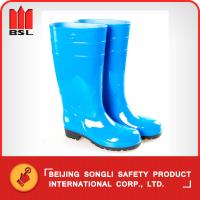 China SLS-ZY004YB Industrial Rain Boots EN ISO 20345 Certified 400mm Height PVC Safety Footwear EU 36-47 for sale