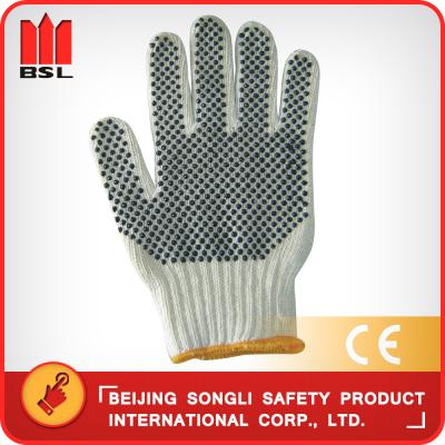 China T/C Yards Working Gloves 10 Inch 600g PVC Dotted One Side Knit Wrist CE for sale