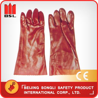 China PVC Coated Working Gloves 27cm 45cm Long Cuff Smooth Finish CE Certified for sale