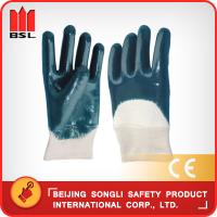China SLG-N52 Nitrile Coated Work Gloves 10.5 Inch Jersey Lining Full Coat for sale
