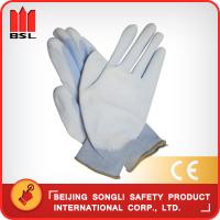 China PU Coated Working Gloves 10 Inch Length Black PU Dip Open Back Knit Wrist 240 Pairs per Carton for sale
