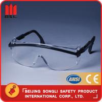China SLO-HF110F Safety Spectacles with PC Lens, CE/ANSI Certified, UV Protection - Adjustable Frame Options for sale