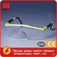 China SLO-HF110F Safety Spectacles with PC Lens, CE/ANSI Certified, UV Protection - Adjustable Frame Options for sale