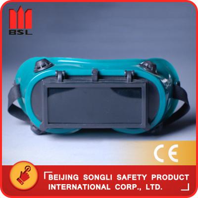 China SLO-JL-A021 Welding Spectacles with 4-Valve Ventilation and Adjustable Cover - CE Certified Safety Goggles for sale