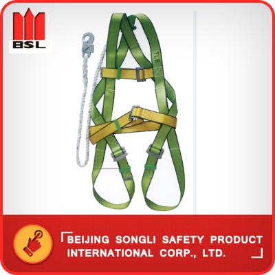 China SLB-TE5126 Safety Harness with 50mm Terylene Webbing, 1.8m Rope and 4 Adjustable Buckles for sale