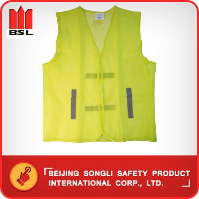 China SLJ-V201 Reflecting Safety Vest - 55g Mesh Construction with B-Grade Reflective Tape in 6 Sizes for sale