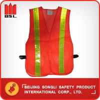 China SLJ-MA04 Reflecting Safety Vest - Fluorescent Red Mesh with Prismatic Tape - 100g Weight - S/M/L/XL Sizes for sale