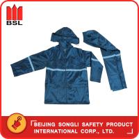 China SLF-9006 Industrial Rain Suit 2-Piece Set with 2.5cm Reflective Tape - Terylene/Nylon 170T PVC Material for sale