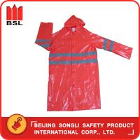 China SLF-9107 Industrial Rain Coat with 5cm Reflective Tape - 0.30mm/0.32mm Thickness Rubber Material for sale