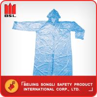 China SLF-9086 Disposable Poncho Rain Cape - 0.02mm PE Material, 300pcs Carton, Transparent Long Type for sale