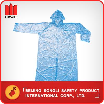 China SLF-9086 Disposable Poncho Rain Cape - 0.02mm PE Material, 300pcs Carton, Transparent Long Type for sale