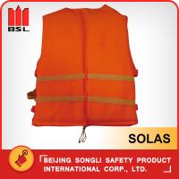 China SLM-Y4 SOLAS Life Jacket with 74N Buoyancy - Red with Reflective Tapes for Marine Safety for sale
