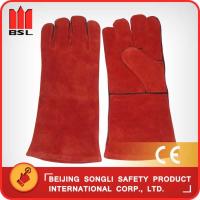 China SLG-HD8020-R4 cow split leather welding gloves for sale