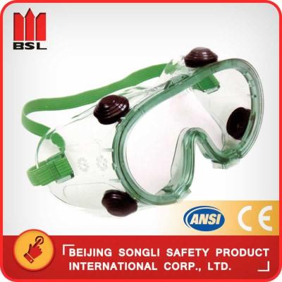 China SLO-CPG61V Safety Goggle with 1.7mm Polycarbonate Lens, CE/ANSI Certified, 4-Valve Anti-Fog System for sale
