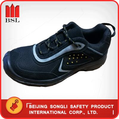 China EN ISO 20345 Steel Toe Safety Shoes SLS-2018N Suede Leather PU Sole Size 37-46 for sale